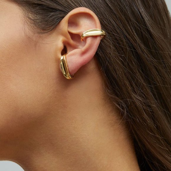 Jenny Bird | Jewelry | Jenny Bird Groove 4k Goldplated Lobe Cuff Earrings | Poshmark
